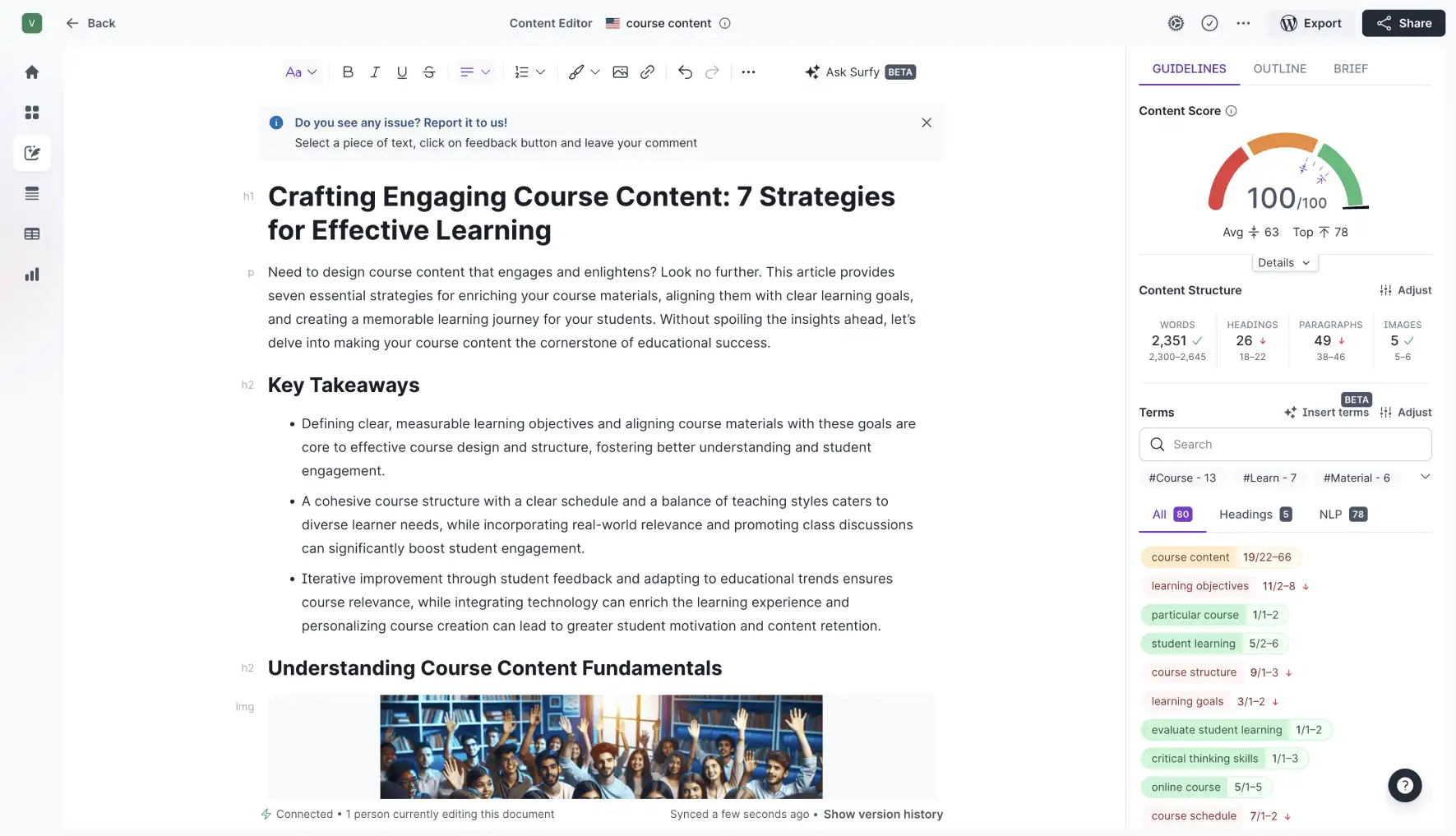 Surfer for Teams: Drive traffic and increase leads.